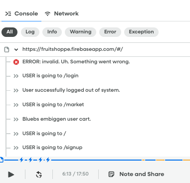 Send log messages to Fullstory without logging to the developer console ...