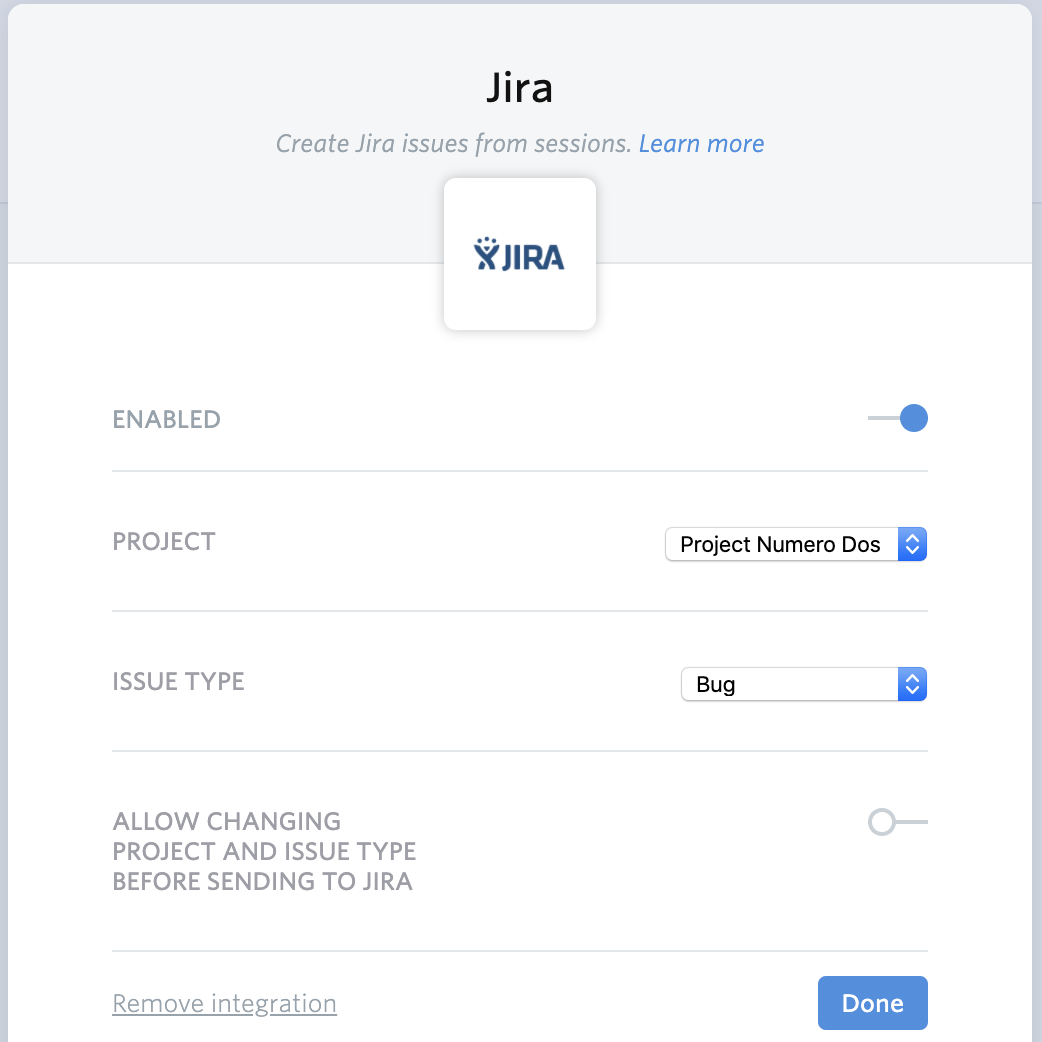 Jira – FullStory Support