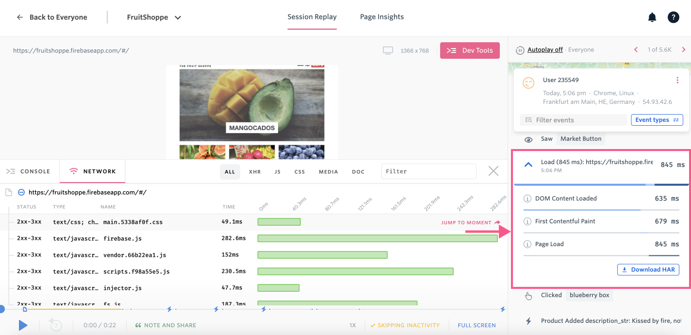 How do I use the Network view in Dev Tools? – Fullstory Help Center