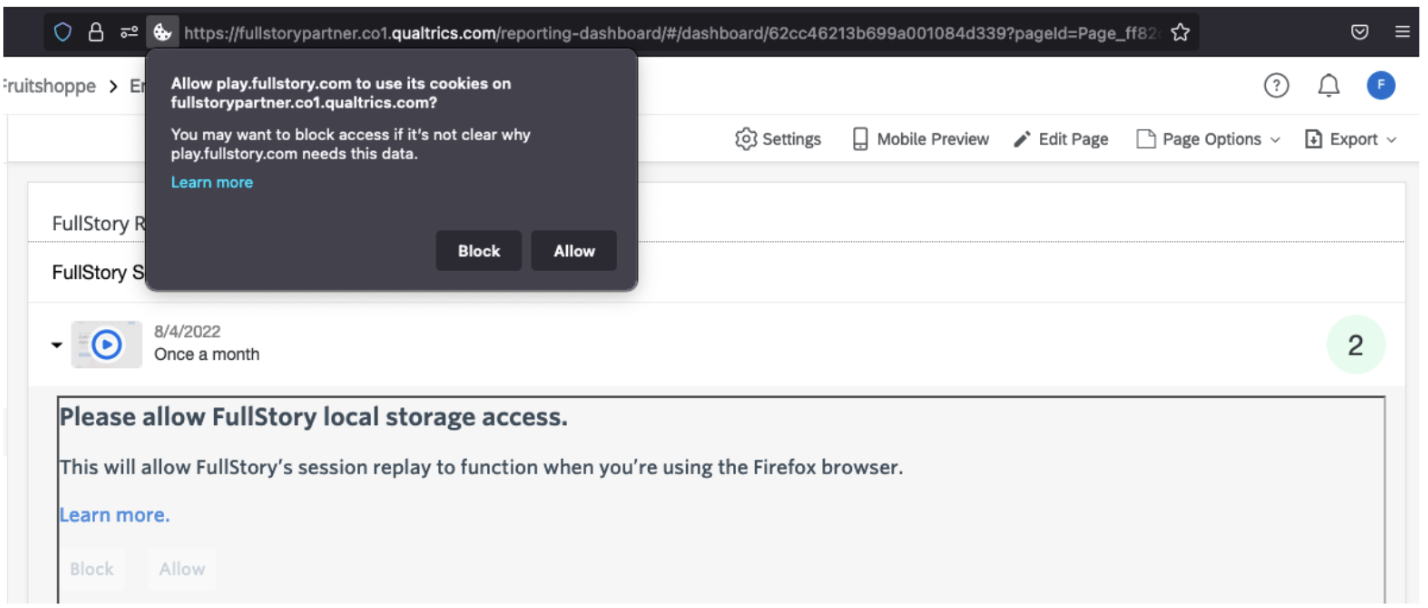 Qualtrics – FullStory Support