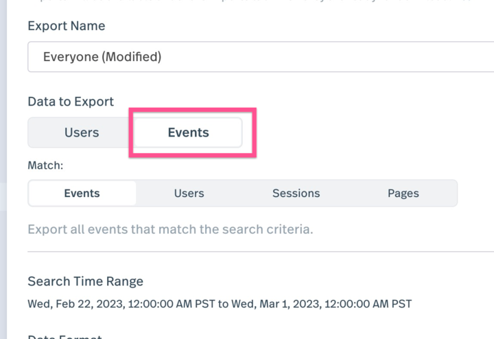 Segment Data Export not containing specific field – Fullstory Help Center